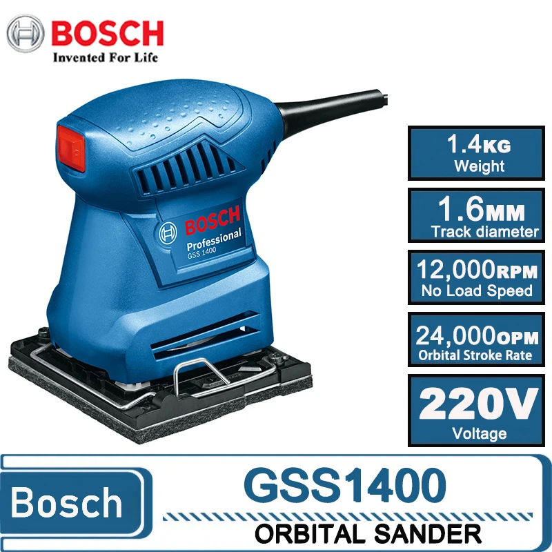 Bosch-GSS1400-180W-Electric-Sander-Machine-Random-Orbital-Polisher-220V ...