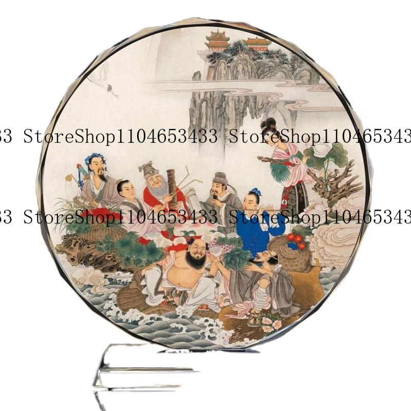 .Taoist statues, portraits of Eight Immortals crossing the sea ...
