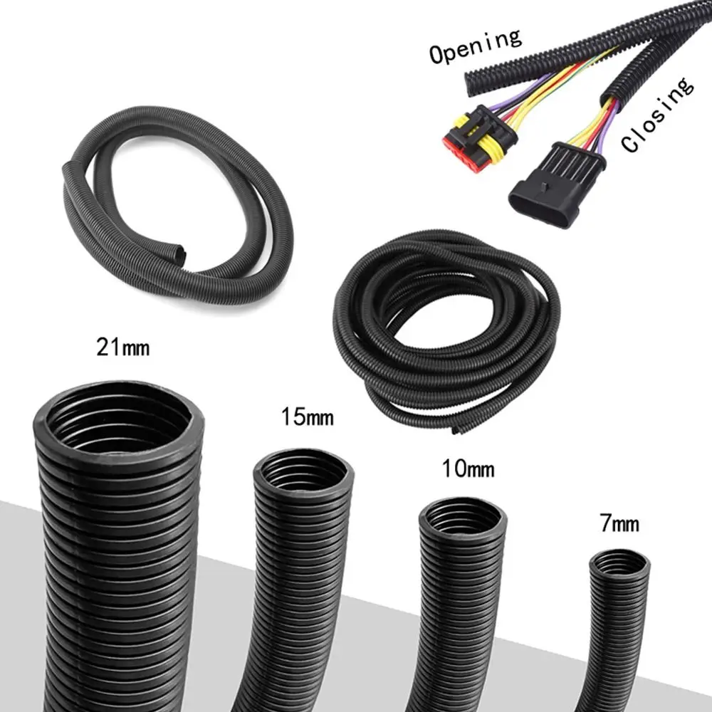 5-Meters-Corrugated-Pipe-7mm-28mm-Car-Cable-Heat-Resistant-Polyethylene ...