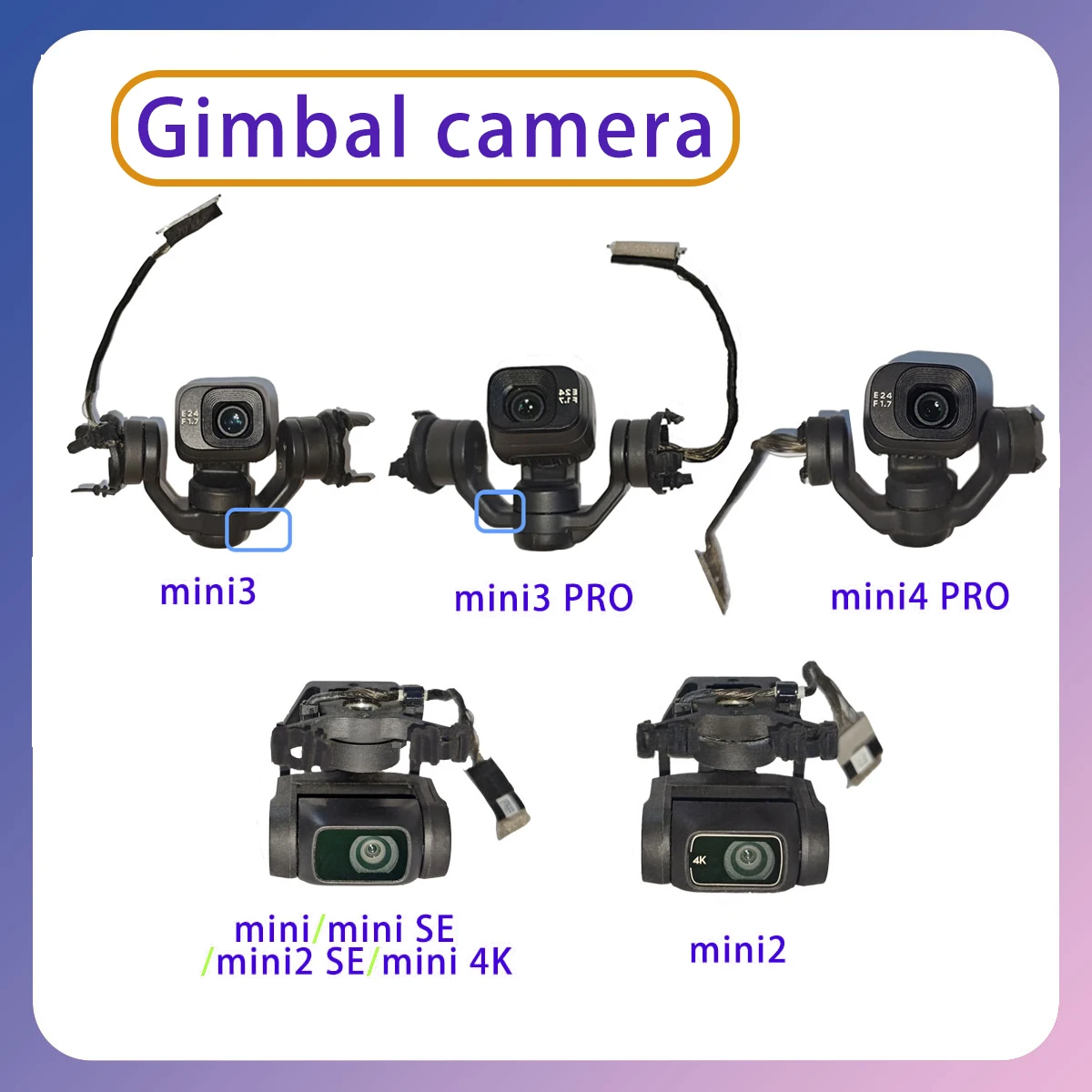 Original Mini3/3pro/4pro drone gimbal camera with clear shooting ...