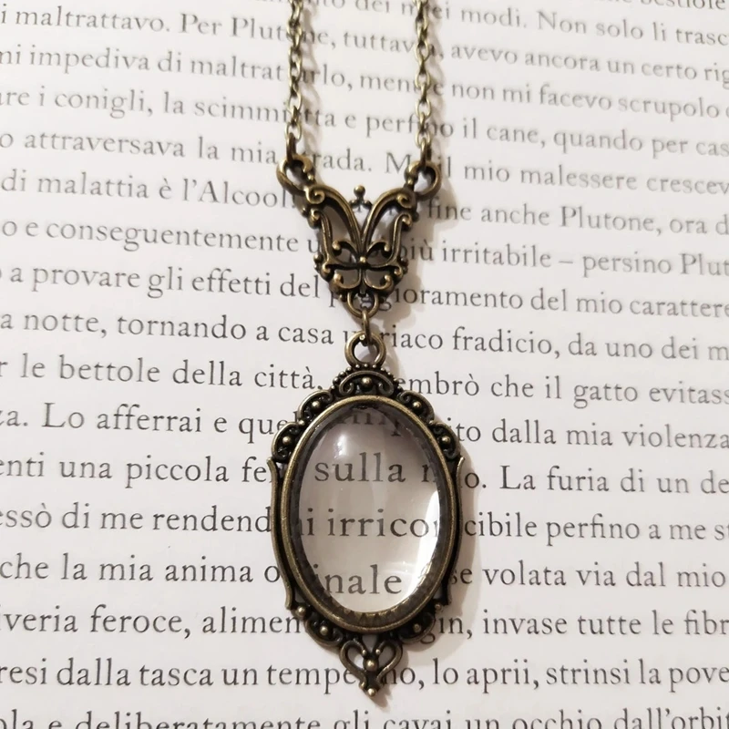 Magnify necklace, monocle Necklace, victorian jewelry,steampunk necklace, literature jewelry ...