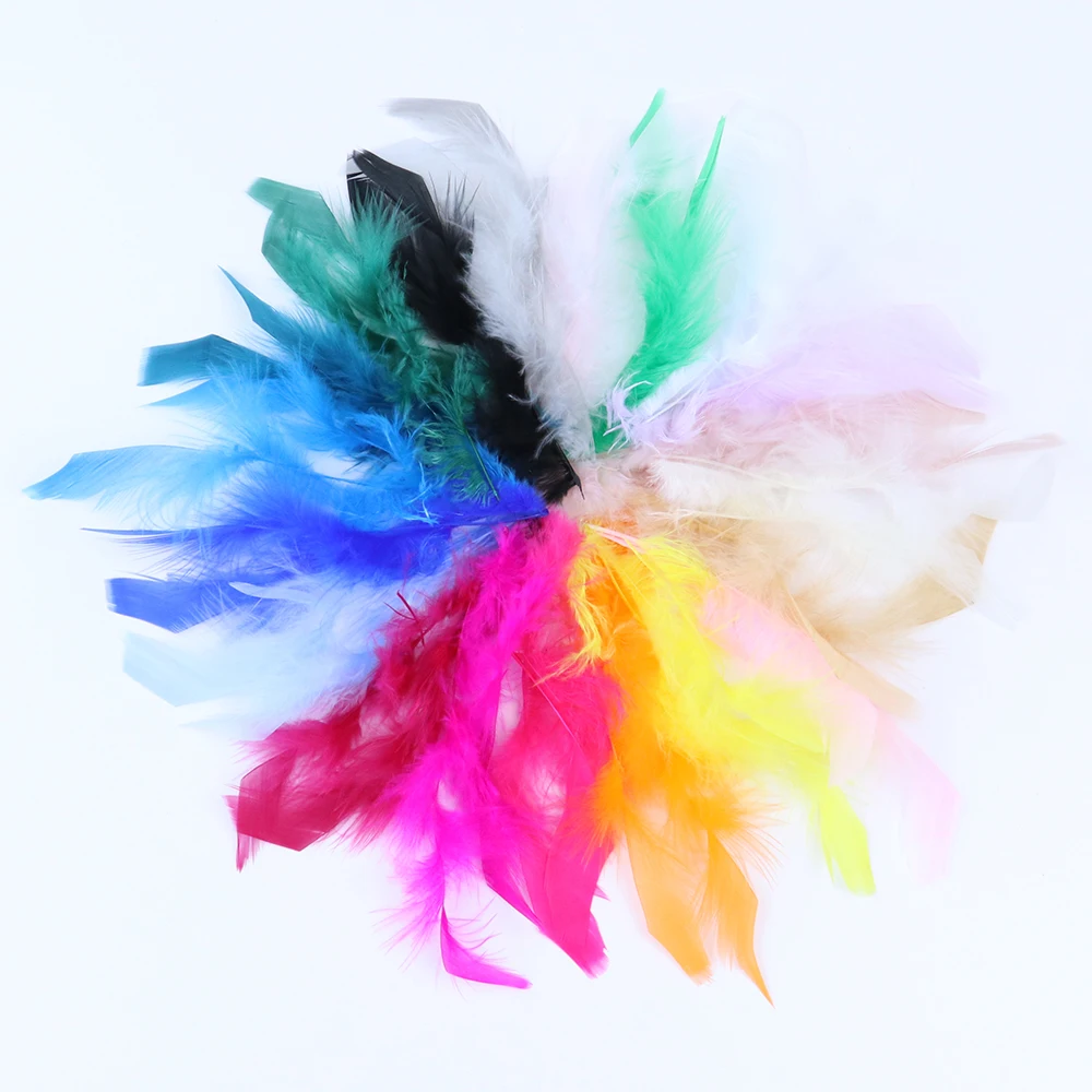 4-6-Inches-Colorful-Turkey-Feather-50-100-300-Pcs-Fluffy-Feathers ...