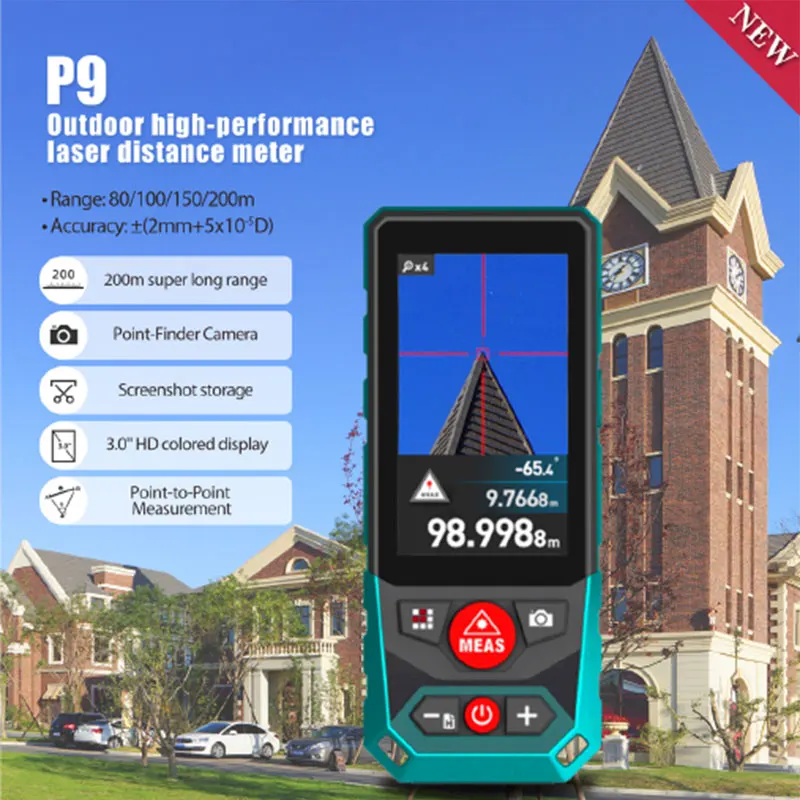 Mileseey-P9-Outdoor-Laser-Distance-Meter-200m-300m-400m-Colorful-Point ...