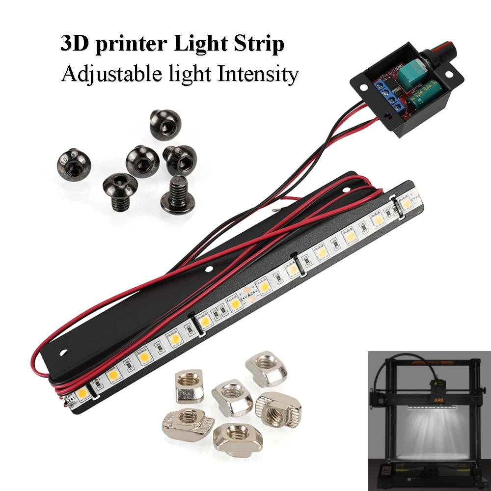 Mega 3D Printer LED Light Strip 24V 5W 200*20mm Energy Saving 1M Cable ...