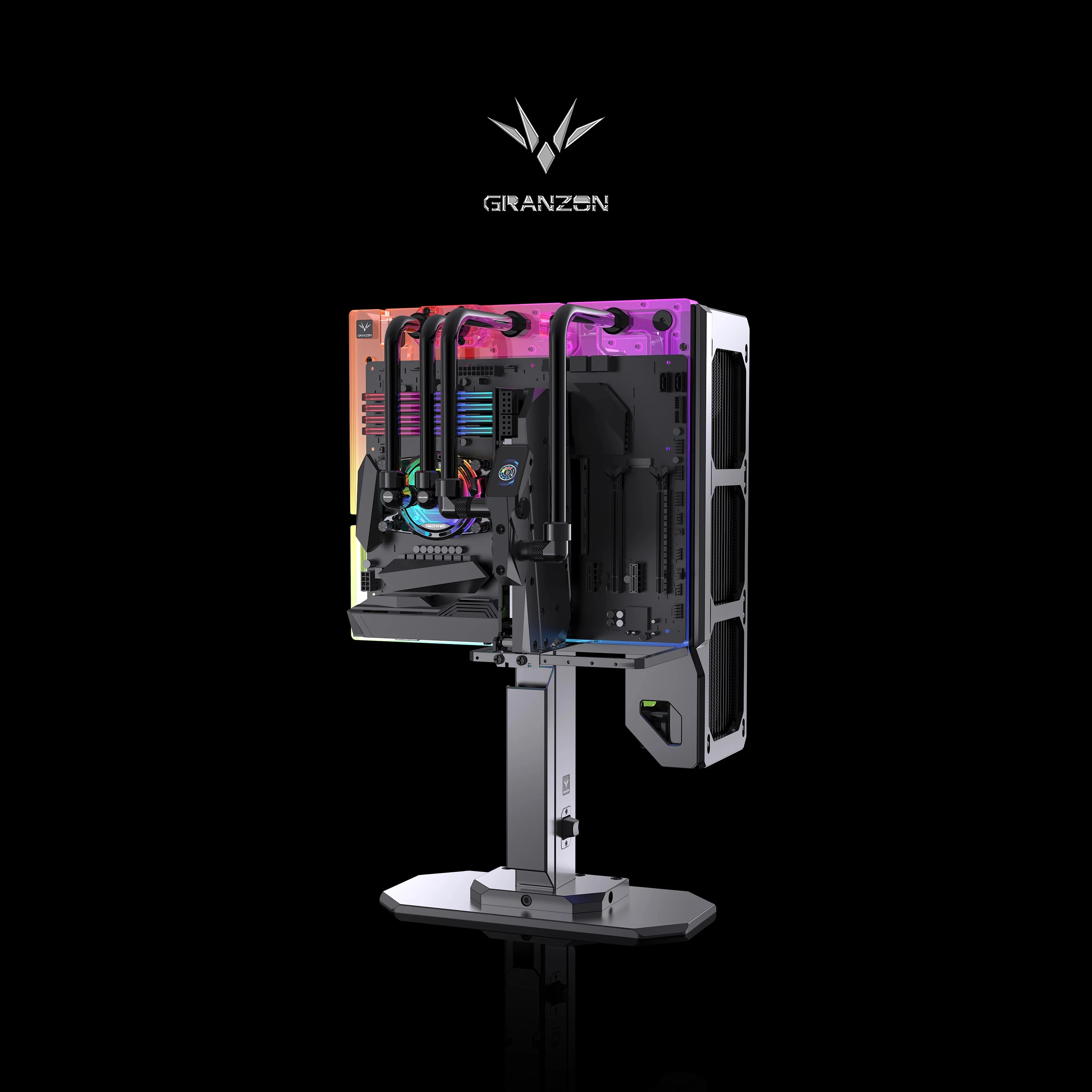 Bykski Granzon G10 External Expansion Water Cooling Open Frame Chassis , For ITX MATX ATX ...