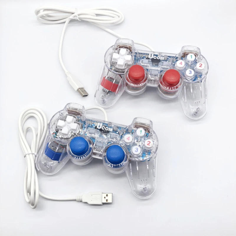 USB-Transparent-Shell-Game-Controller-Luminous-3D-Rocker-Handle-Game ...