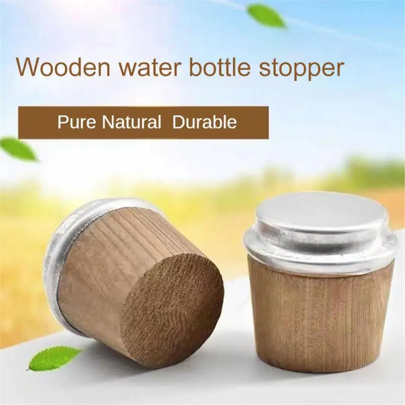 Wood-Thermos-Stopper-Sealed-Safe-Durable-Vacum-Flask-s-Cork-Plug-Lid ...