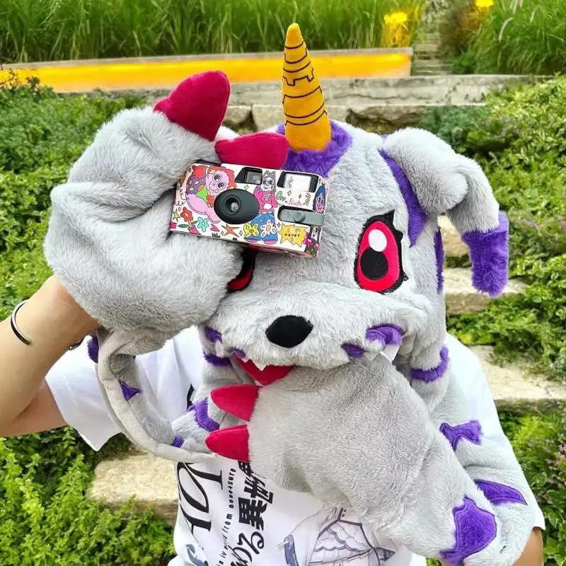 Digimon-Adventure-Gabumon-Plush-Hat-bufanda-guante-multifuncional ...