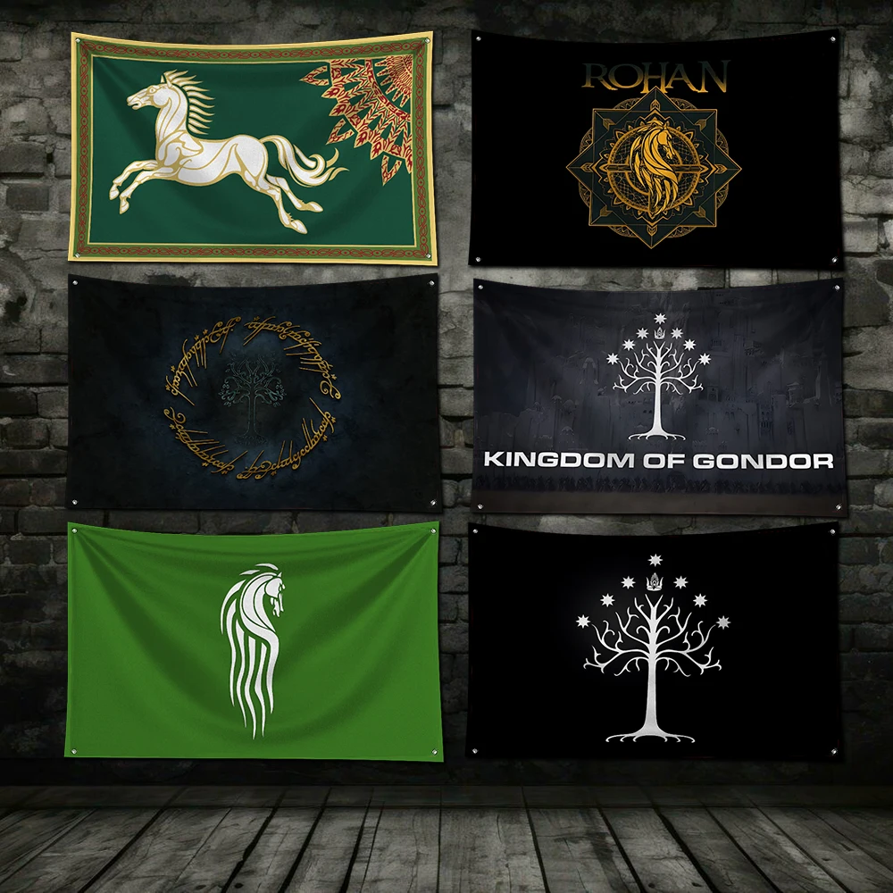 3x5-Ft-The-Kingdom-of-Rohan-Flag-Polyester-Digital-Printing-Banner-for ...