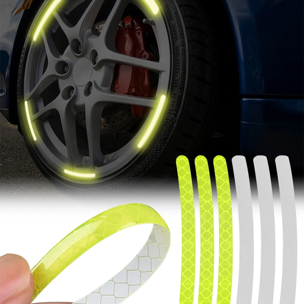 60/40/20Pcs Car Wheel Hub Sticker High Reflective Stripe Tape for ...