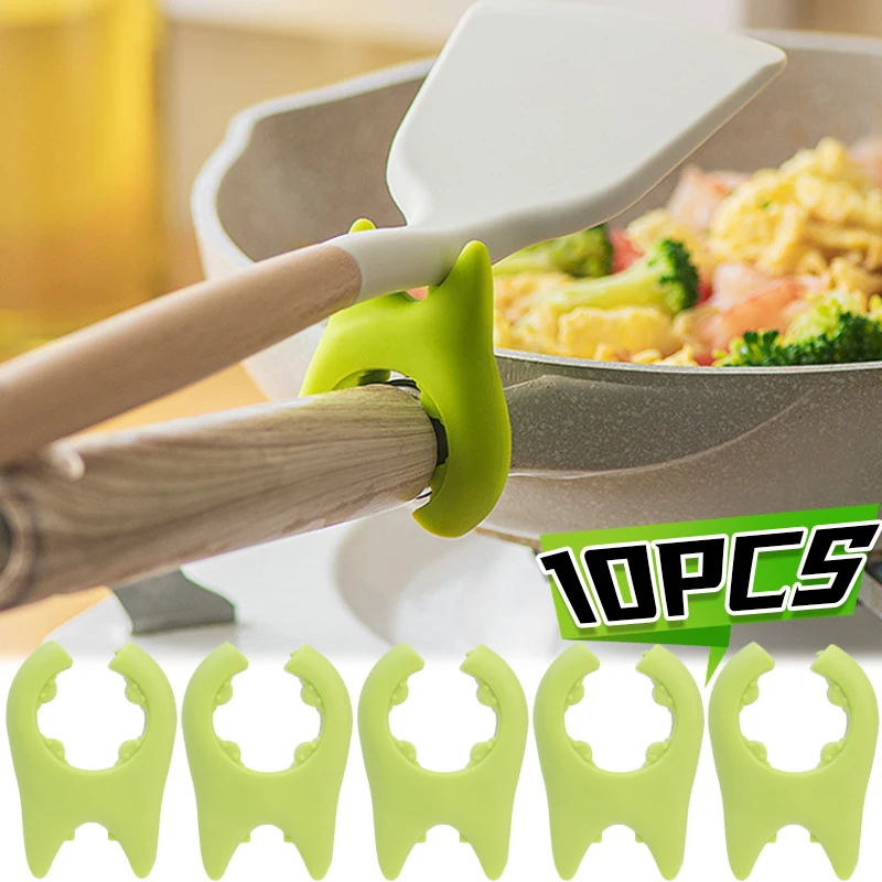 10-1pcs-Silicone-Spoon-Holder-Anti-Scald-Shovel-Storage-Racks-Scoop ...