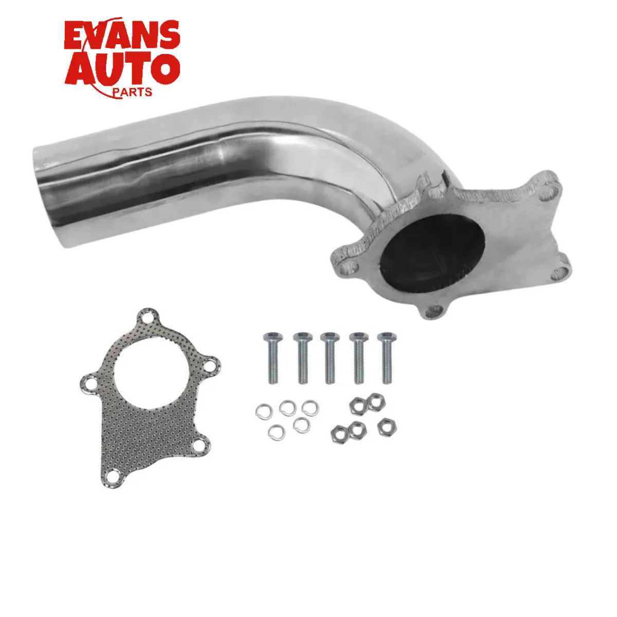 Stainless Steel Universal Exhaust T3/T4 5 Bolt Turbo Downpipe 10'' Long ...