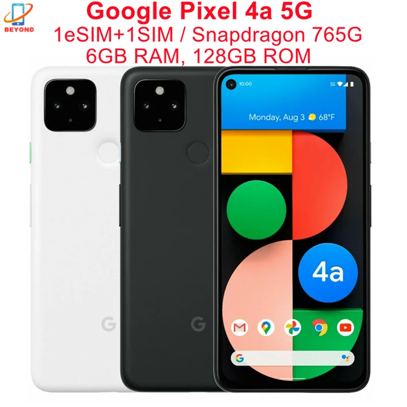 Google Pixel 4a Android Celular, 6,2 ", 6GB de RAM, 128GB ROM, NFC, Octa Core, Snapdragon 765G ...