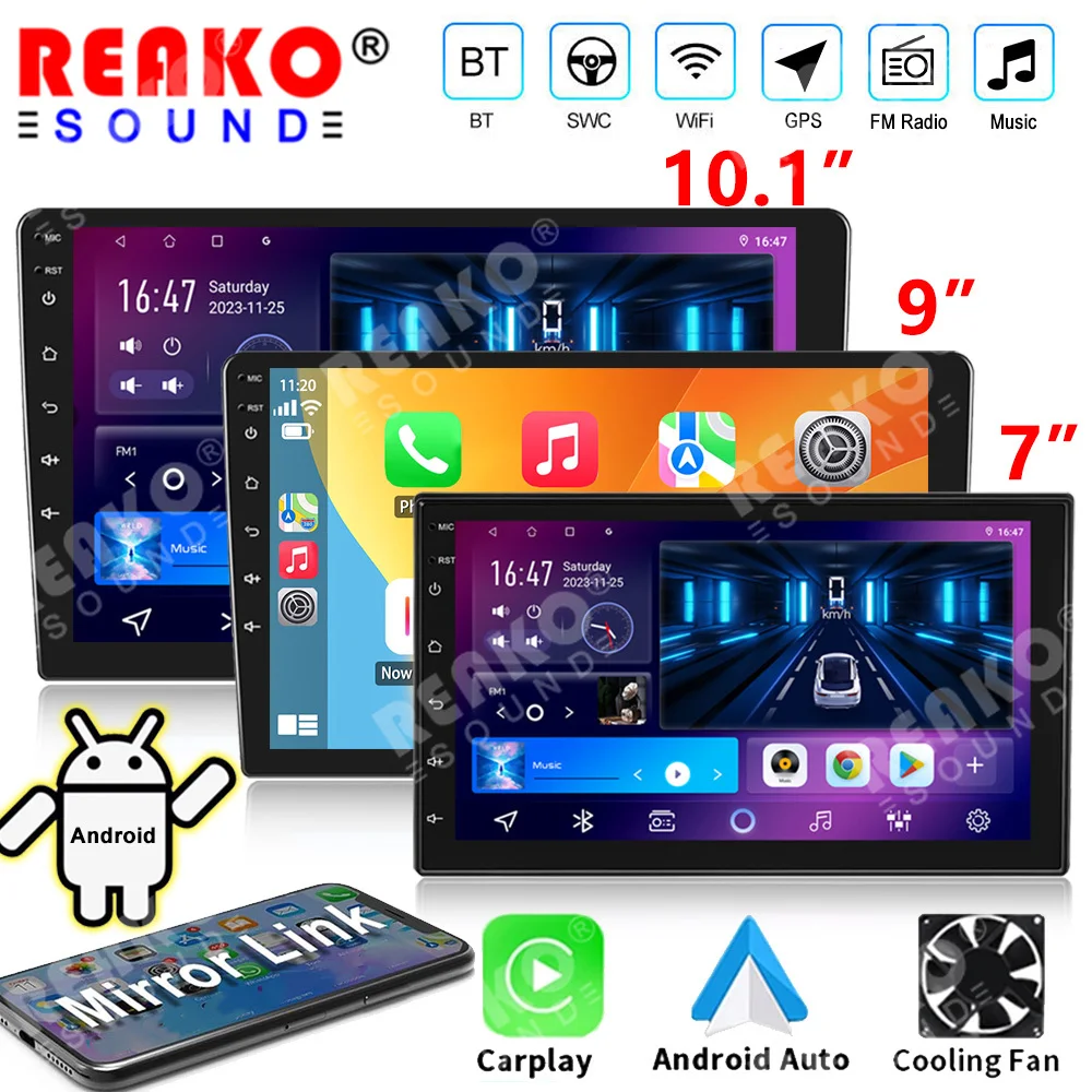 REAKOSOUND-2din-Android-Wireless-CarPlay-Android-auto-Car-Radio ...