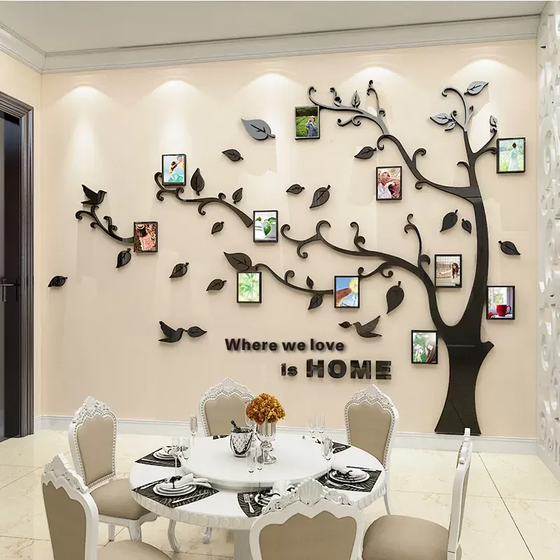 Large Size Tree Photo Frame Acrylic Wall Stickers Living Room Bedroom Decor Photo Frame 3D DIY Stickers Home Decoration AliExpress