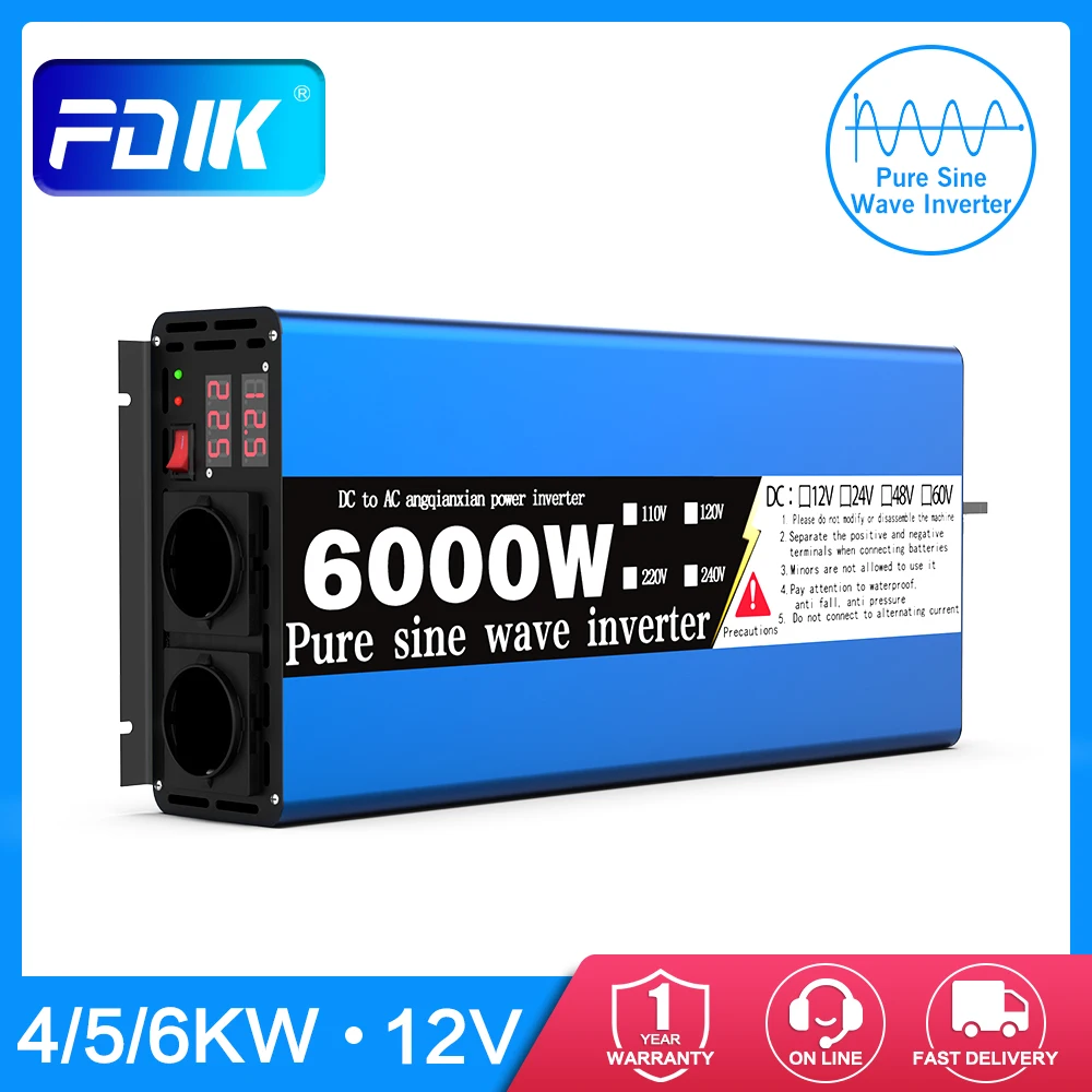 FDIK-Inverter-12V-220V-Pure-Sine-Wave-Inverter-4000W-5000W-6000W-High ...
