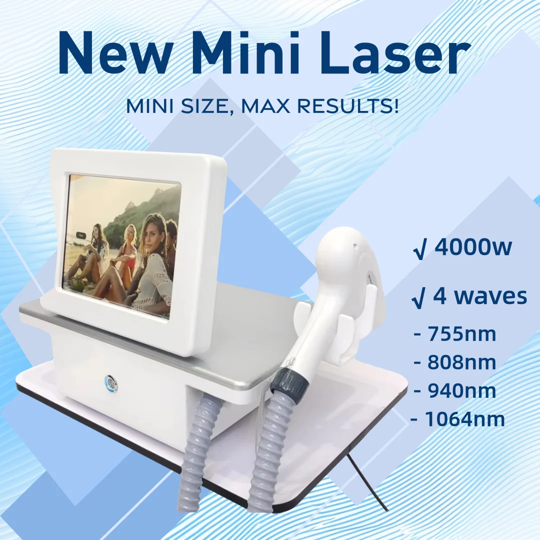 4 Waves Professional Mini Diode Ice Titanium Laser Body Hair Removal ...