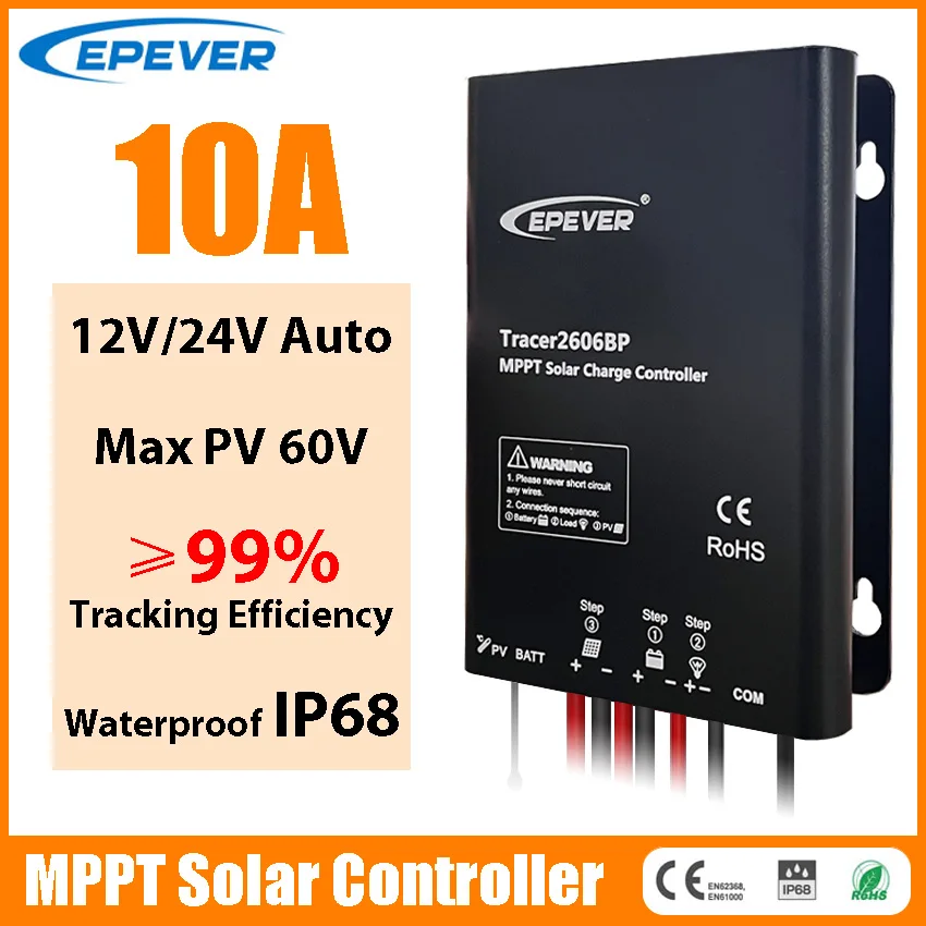 12V 24V Solar Controller EPEVER MPPT Solar Charge Controller - 40A ...