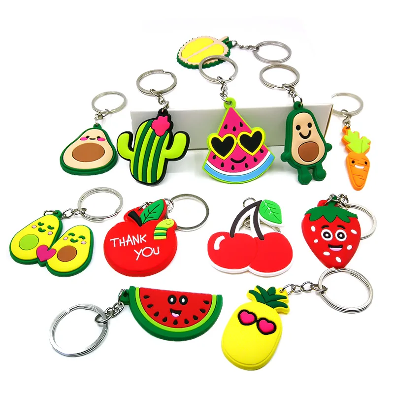 1PCS-PVC-Keychain-Colorful-Sweet-Keyring-Charms-Accessories-Plants ...