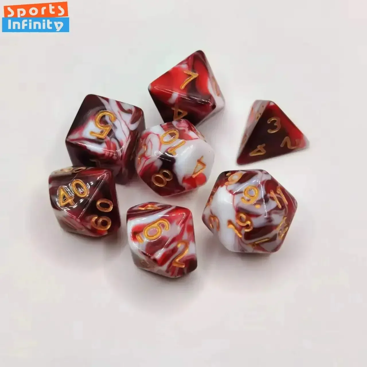 7-Pcs-set-Two-Colors-Beautiful-Dice-Polyhedral-Number-Dices-Kit-for ...