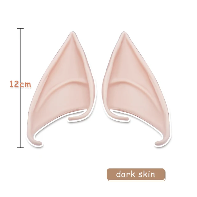1 Pair Latex Elf Ears Simulation Harmless And Soft Vampire Ear Prop ...
