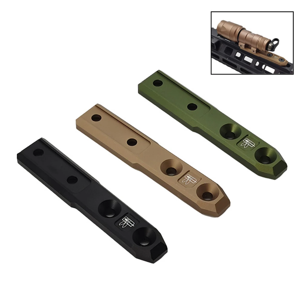 Tactical Metal Weapon Light Base Airsoft LED Scout Light Inline Mount ...