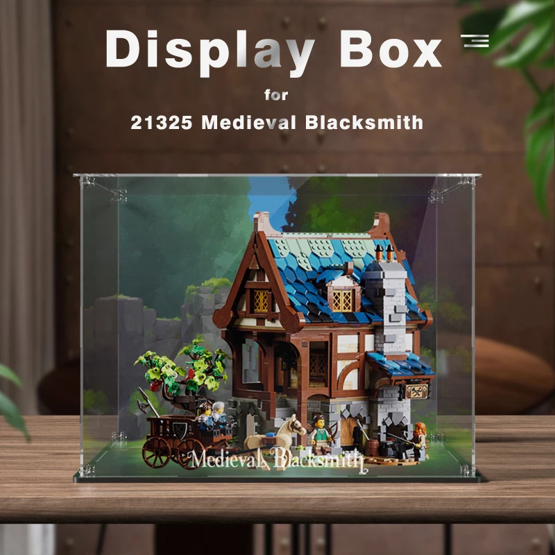 Acrylic Display Box for Lego 21325 Medieval Blacksmith Dustproof Clear ...
