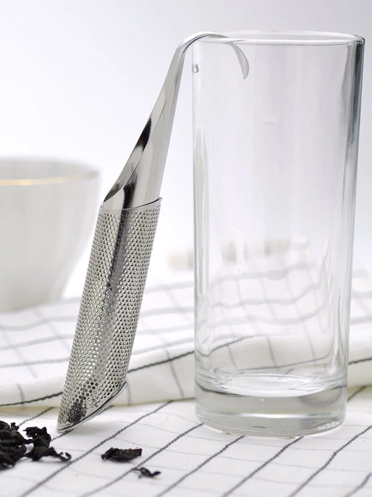 Stainless Steel Tea Infuser Long Handle Pipe Design Metal Tea Strainer ...