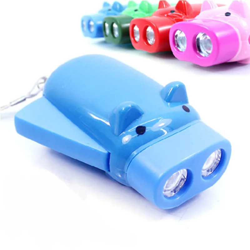 Portable-Hand-pressure-Power-Generation-Flashlight-Cute-Pig-Luminous ...