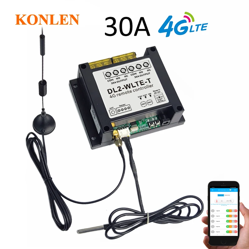 App-4G-LTE-Temperature-Sensor-2-Relay-Controller-Switch-30A-GSM-Smart ...
