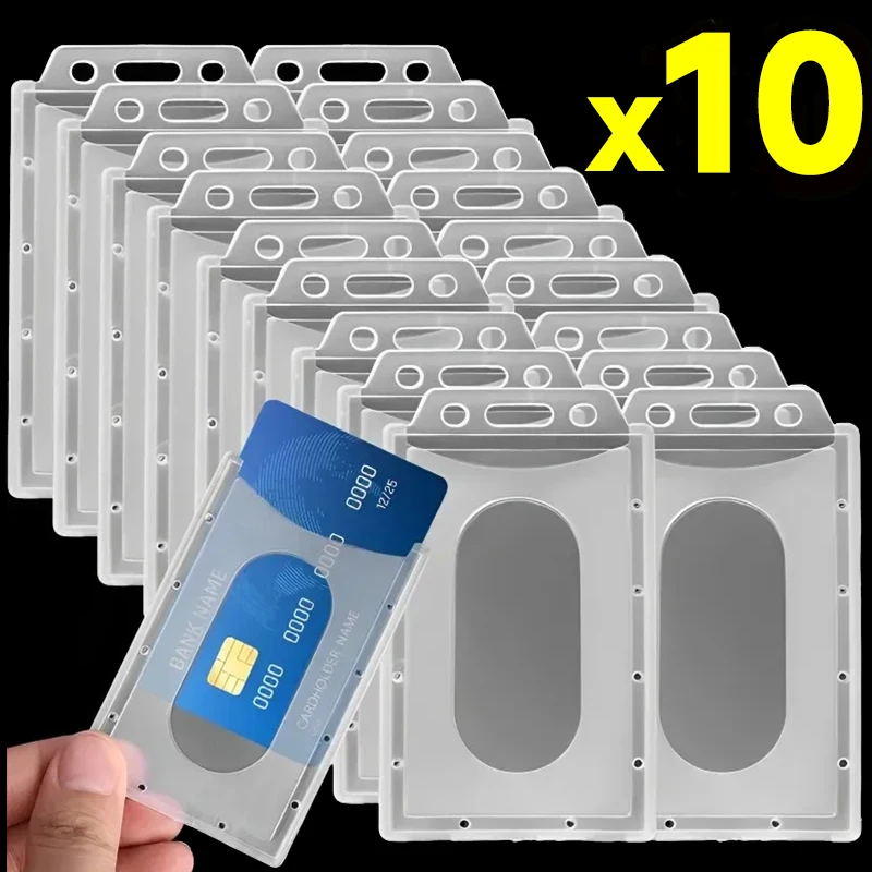 1-10Pcs-Acrylic-Plastic-Work-Card-Holders-Multi-use-Hard-PVC-Badge-Work ...