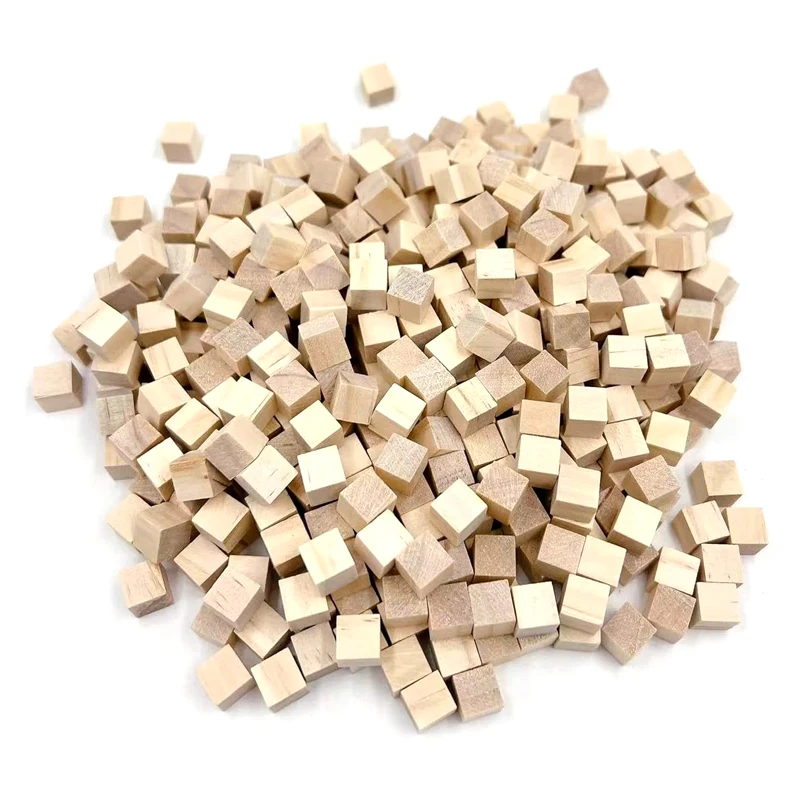500-Uds-De-cubos-de-madera-sin-terminar-de-1cm-bloques-cuadrados-de ...