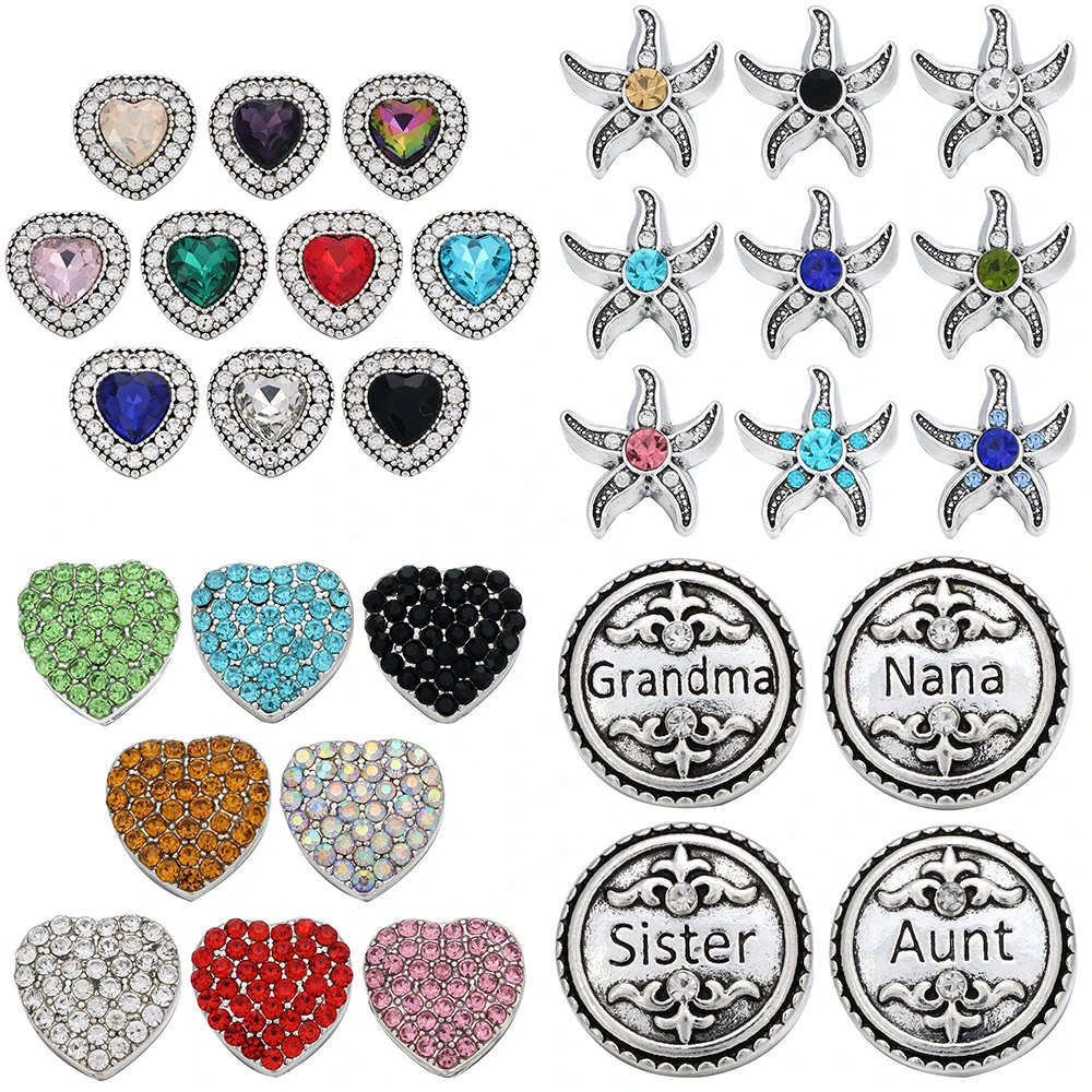 5pcs-lot-New-Interchangeable-Snap-Jewelry-Crystal-Heart-Mini-12mm-Metal ...