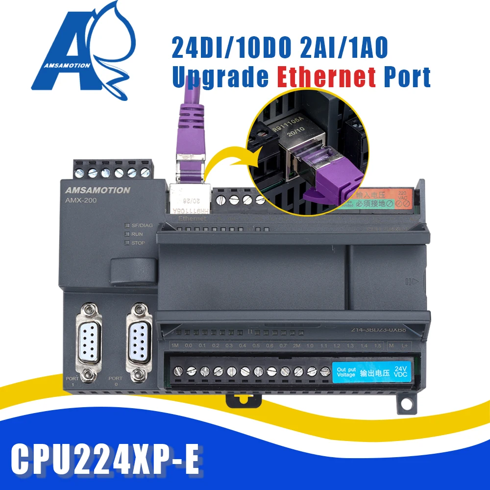 Controlador lógico programable Ethernet CPU224XP E PLC 2AI 1AO ...