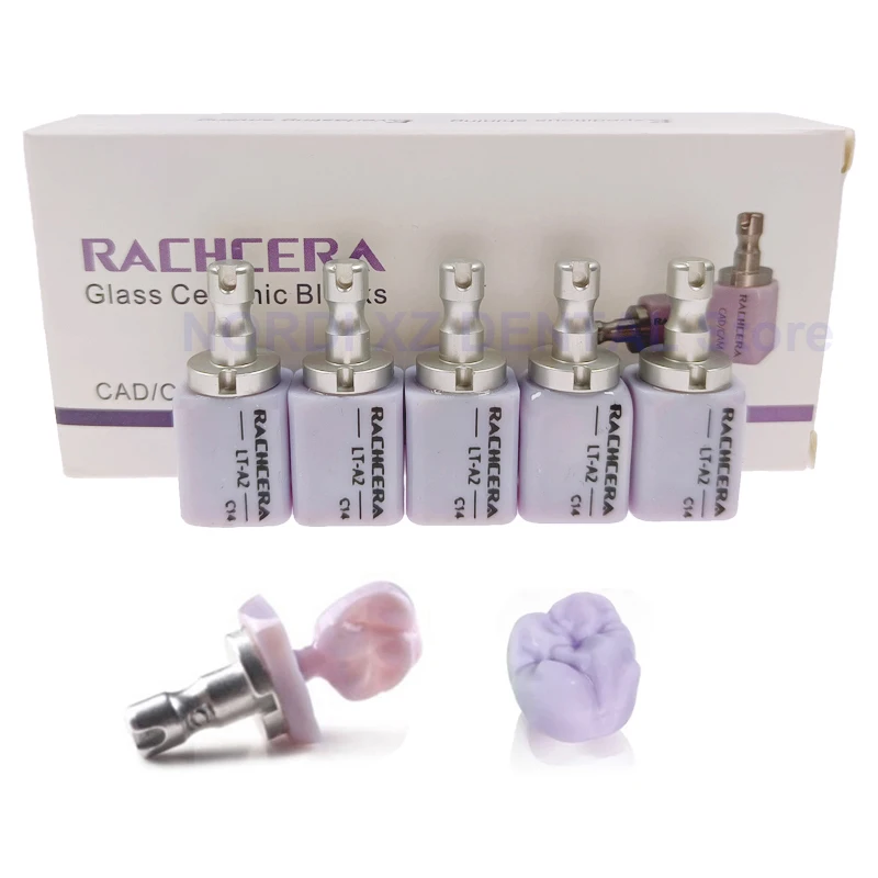 5Pcs-Dental-CAD-CAM-HT-LT-Lithium-Disilicate-Glass-Ceramic-Blocks-C14 ...