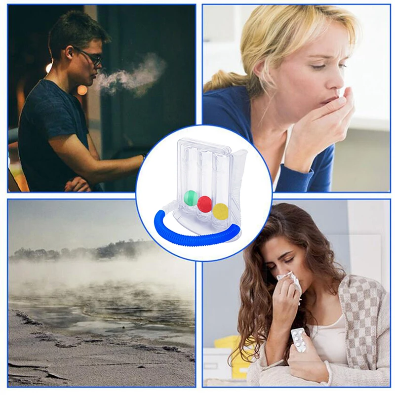 3 Balls Breathing Exerciser Lung Function Improvement Trainer ...