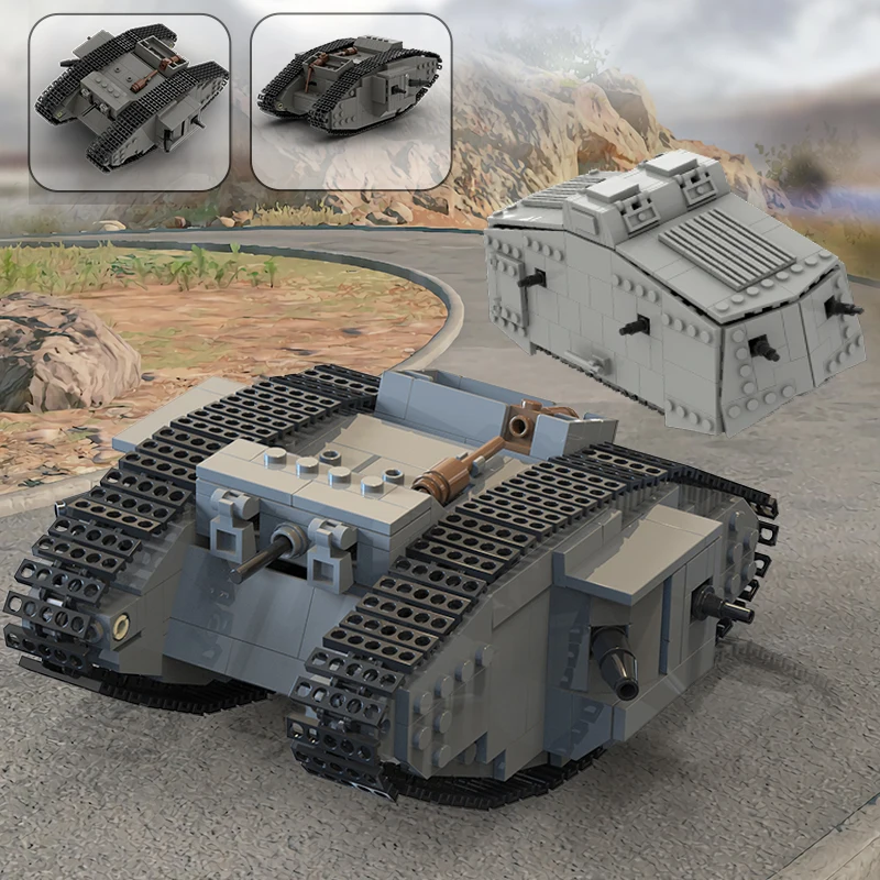 MOC-WW1-Germany-Military-A7V-Combat-Tank-Building-Blocks-Set-Mark-IV ...