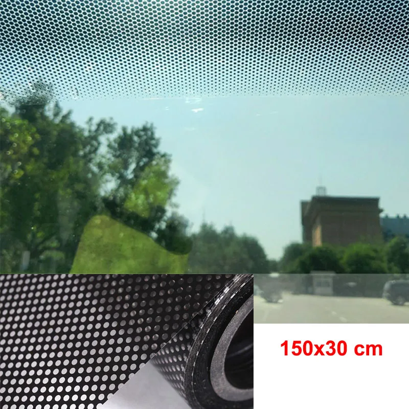 150-30cm-Wrap-Hollow-Car-Front-Windshield-Sun-Visor-Protection-Shade ...