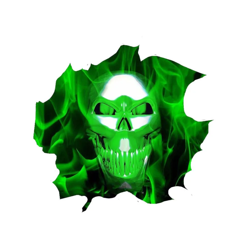 Green Flame Skull