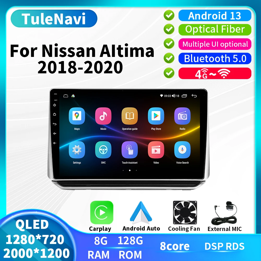 Auto-R-dio-Autom-vel-para-Nissan-Altima-L34-2018-2019-2020-Leitor ...