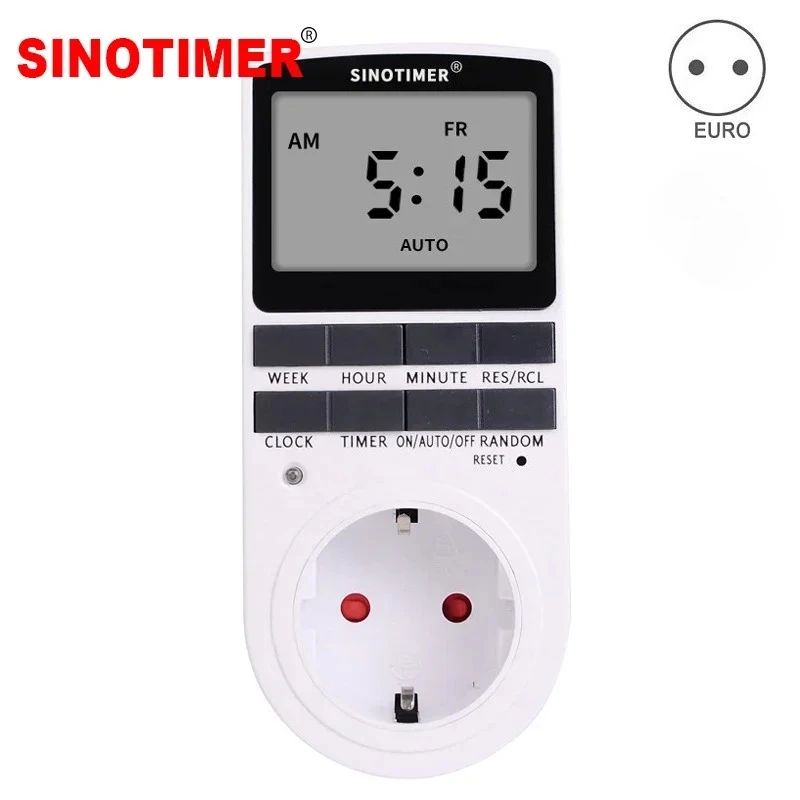 Electrical LCD Digital Socket Timer 7 Days Weekly Programmable Wall ...