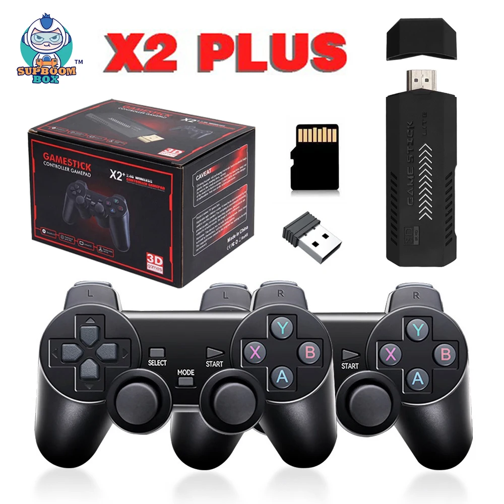 Nuevo-X2-Plus-Game-Stick-4K-HD-consola-de-videojuegos-2-4G-doble ...