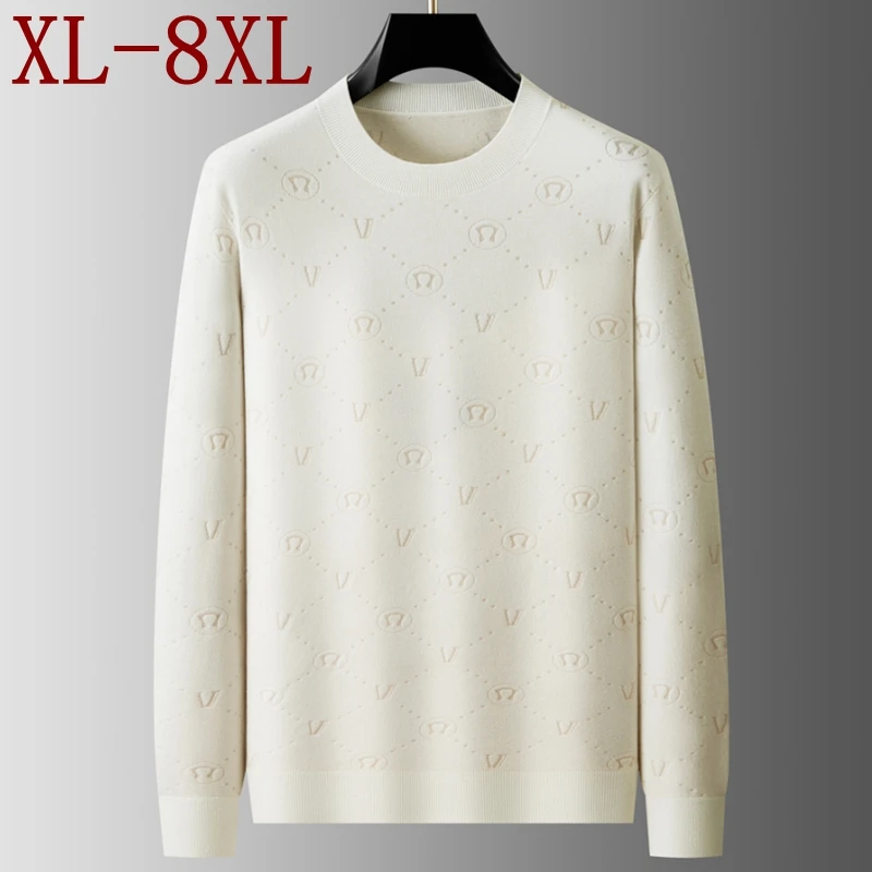 8XL 7XL 6XL 2025 New Autumn Winter Clothes High End Luxury Wool Sweater ...