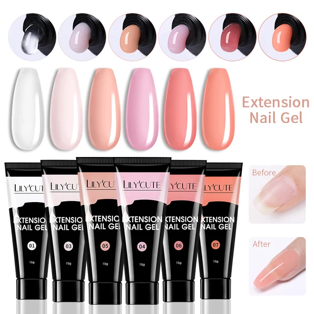 LILYCUTE 15ml Poly Gel Nail Tubes | LILYCUTE