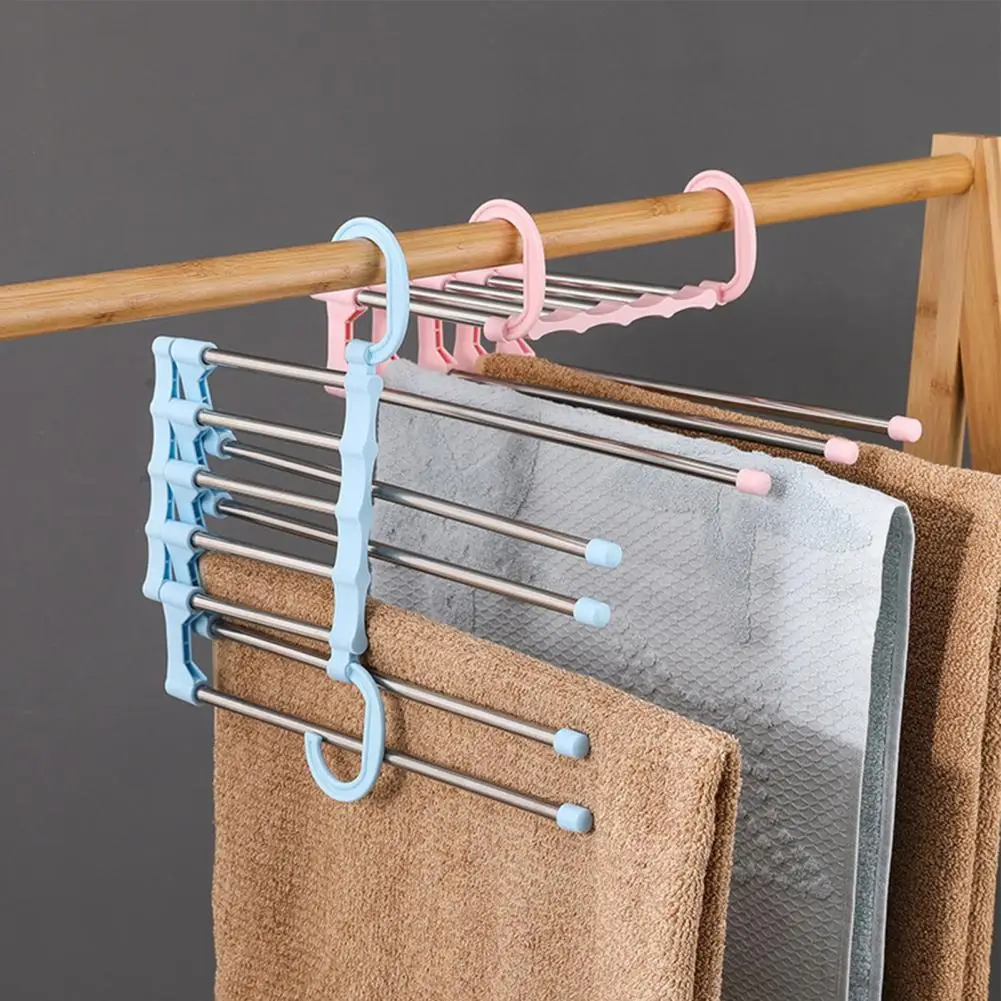 Clothes-Hanger-5-in-1-Drying-Storage-Racks-Multi-function-Foldable ...
