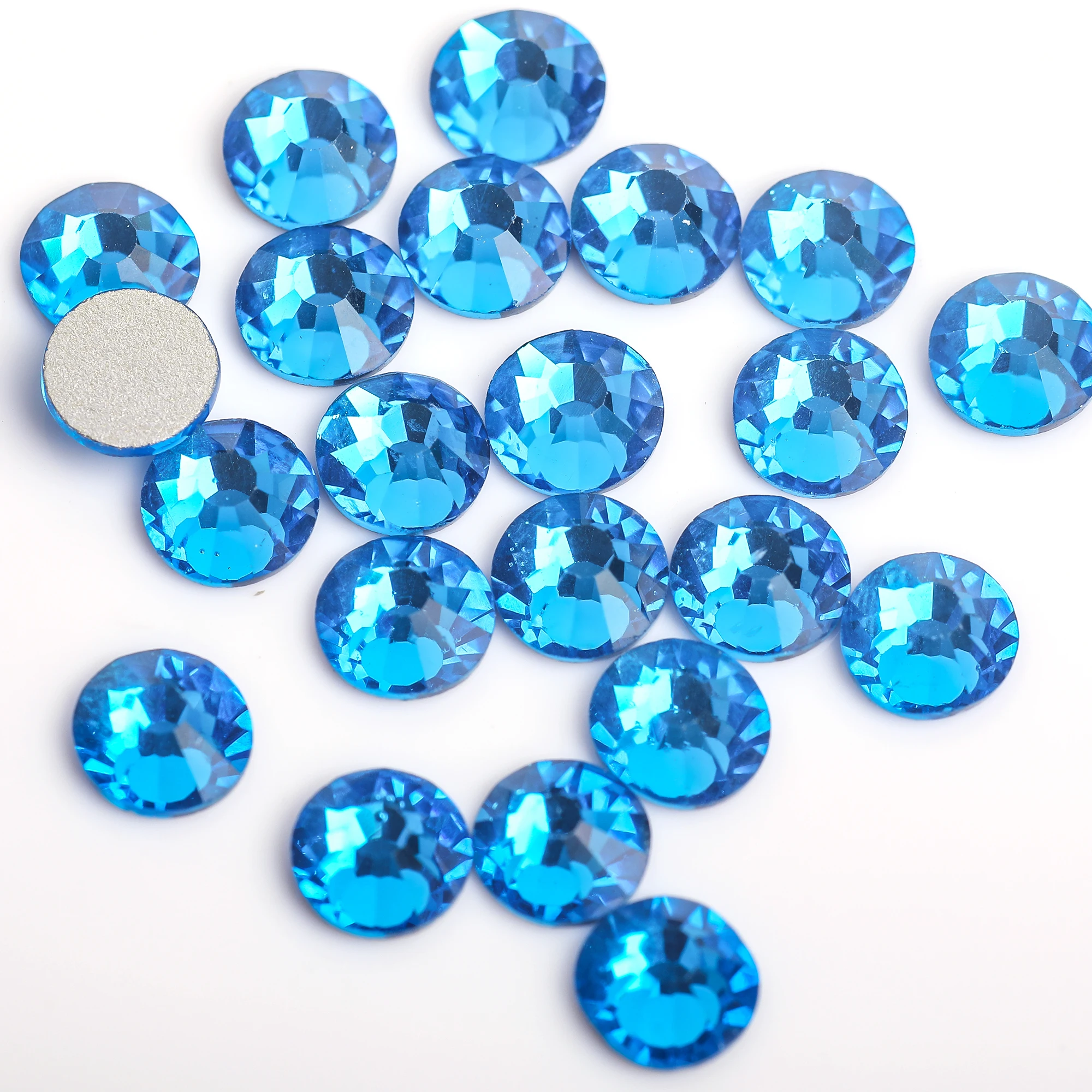 Capri Blue 3D Nail Art Rhinestones ss3 ss4 ss5 ss6 ss8 ss10 ss12 ss16 ...