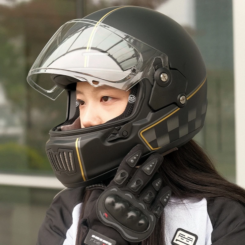 Retro-3c-Full-Face-Helm-Dot-Certificering-Motorhelm-Anti-uv-Hd-Lens-Abs ...