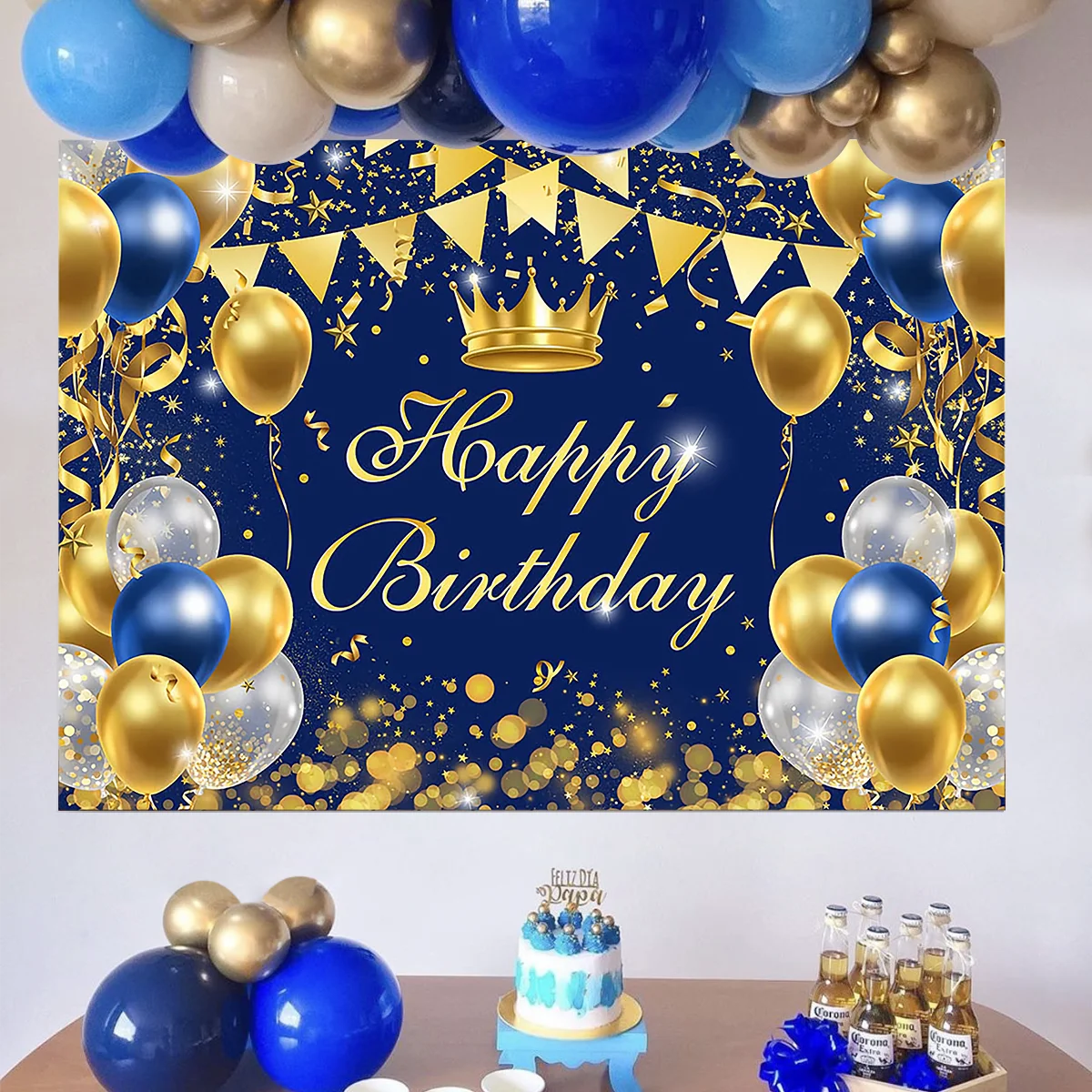 Blue-Gold-Birthday-Backdrop-Background-Royal-King-Crown-Happy-Birthday ...