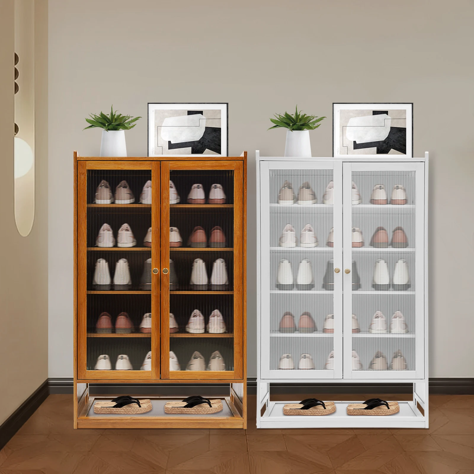 7 Layers Dustproof Shoe Cabinet Entryway Shoe Rack Storage Space Saving ...