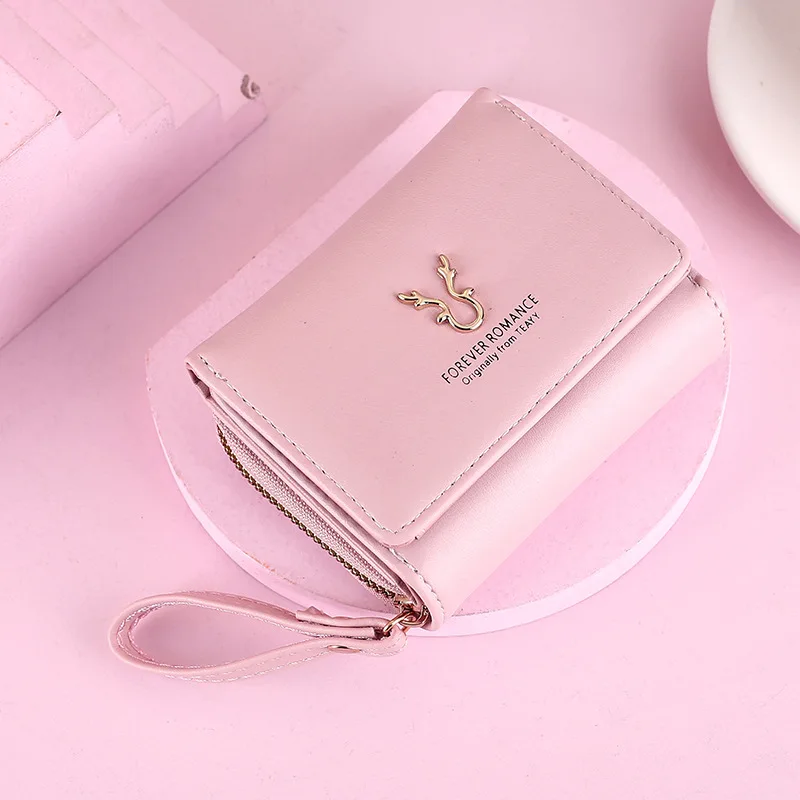 Cartera-de-Metal-con-forma-de-cornamenta-para-mujer-monedero-corto-de ...